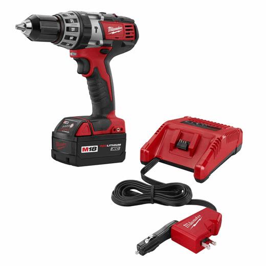 Milwaukee 2602-22DC M18 Hammer Drill with AC/DC Charger | Cooper Electric